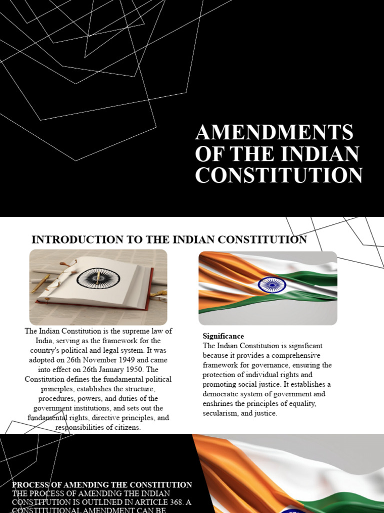 Key Amendments to the Indian Constitution | PDF | Government | Justice