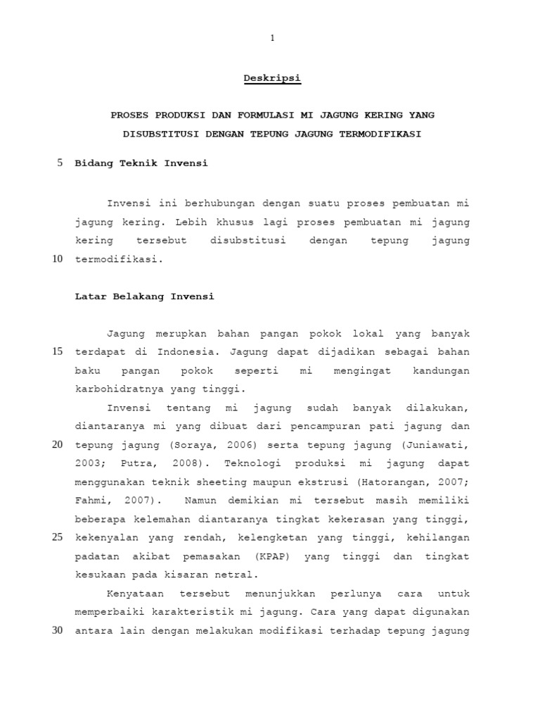 Contoh Paten Proses 065336e3 | PDF