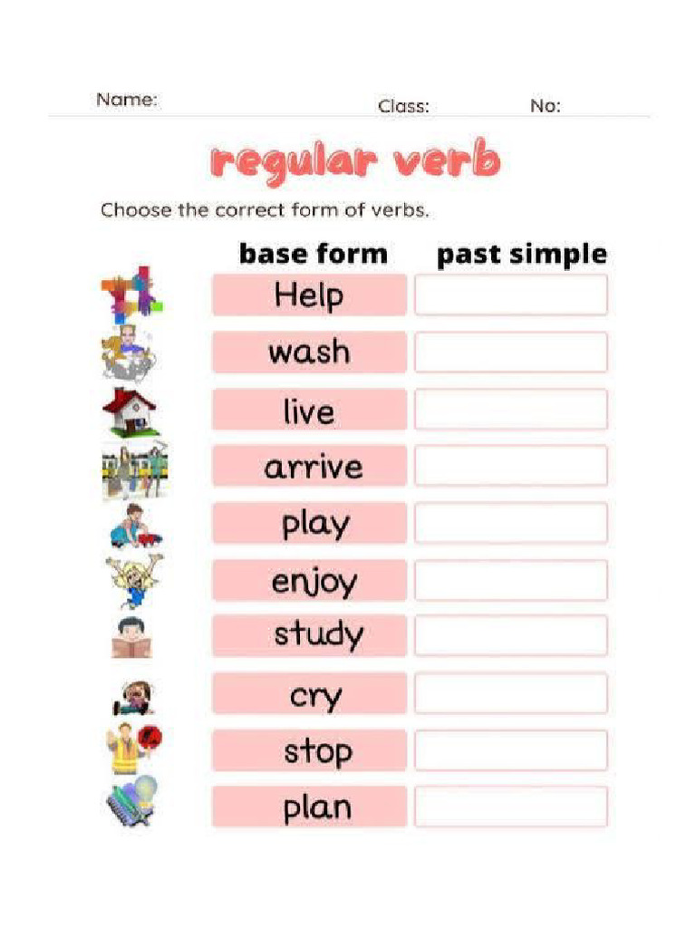 Was Were Worksheet | PDF