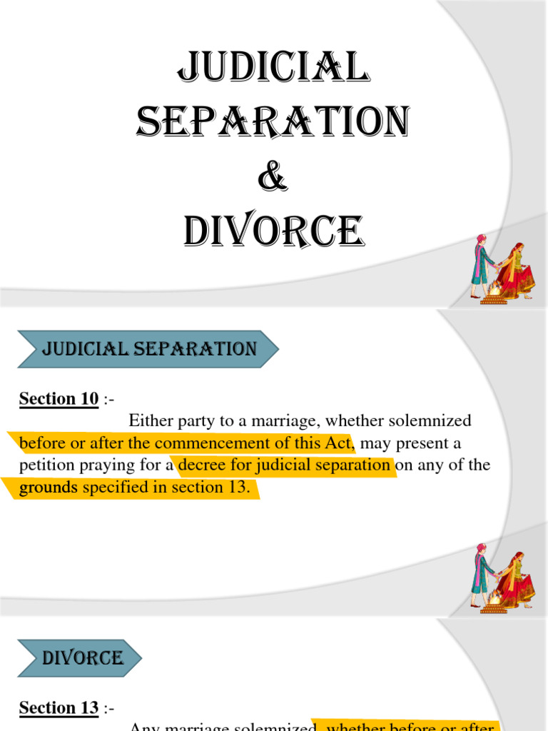Judicial Separation vs Divorce Explained | PDF | Divorce | Husband