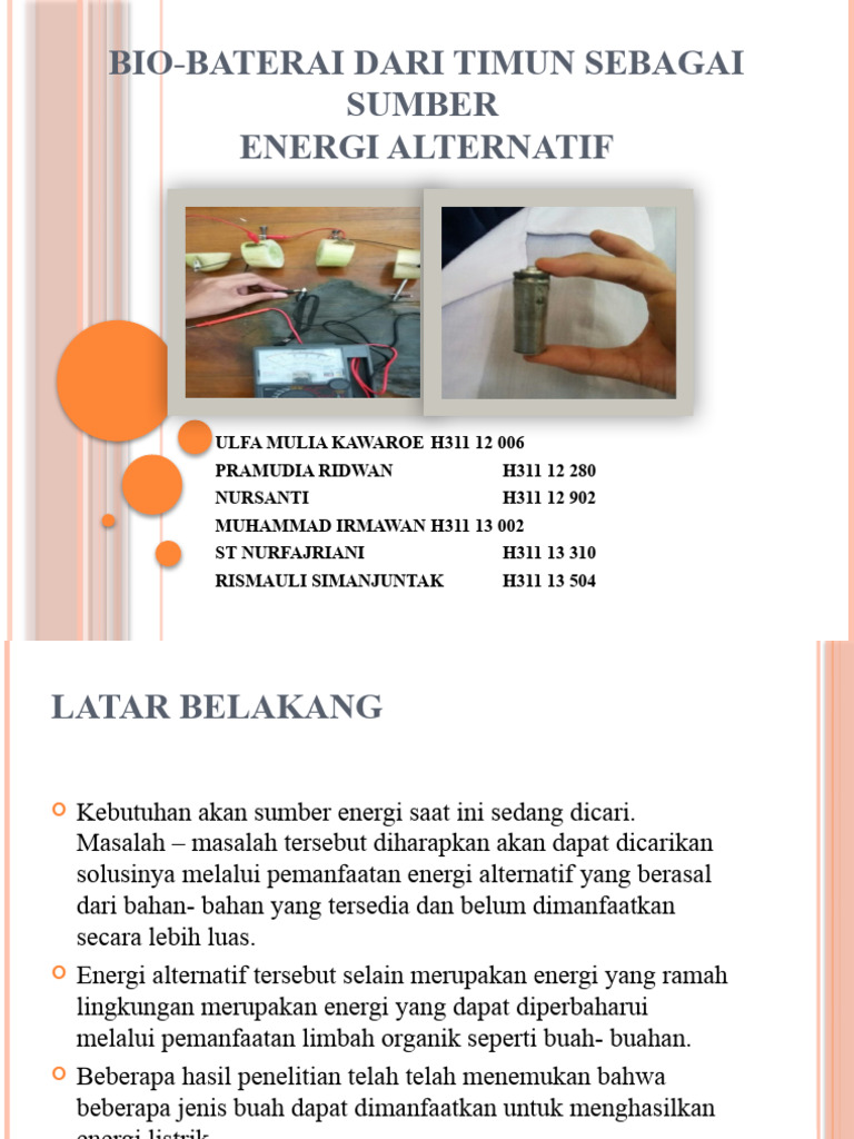 Bio Baterai Dari Timun Sebagai Sumber en | PDF