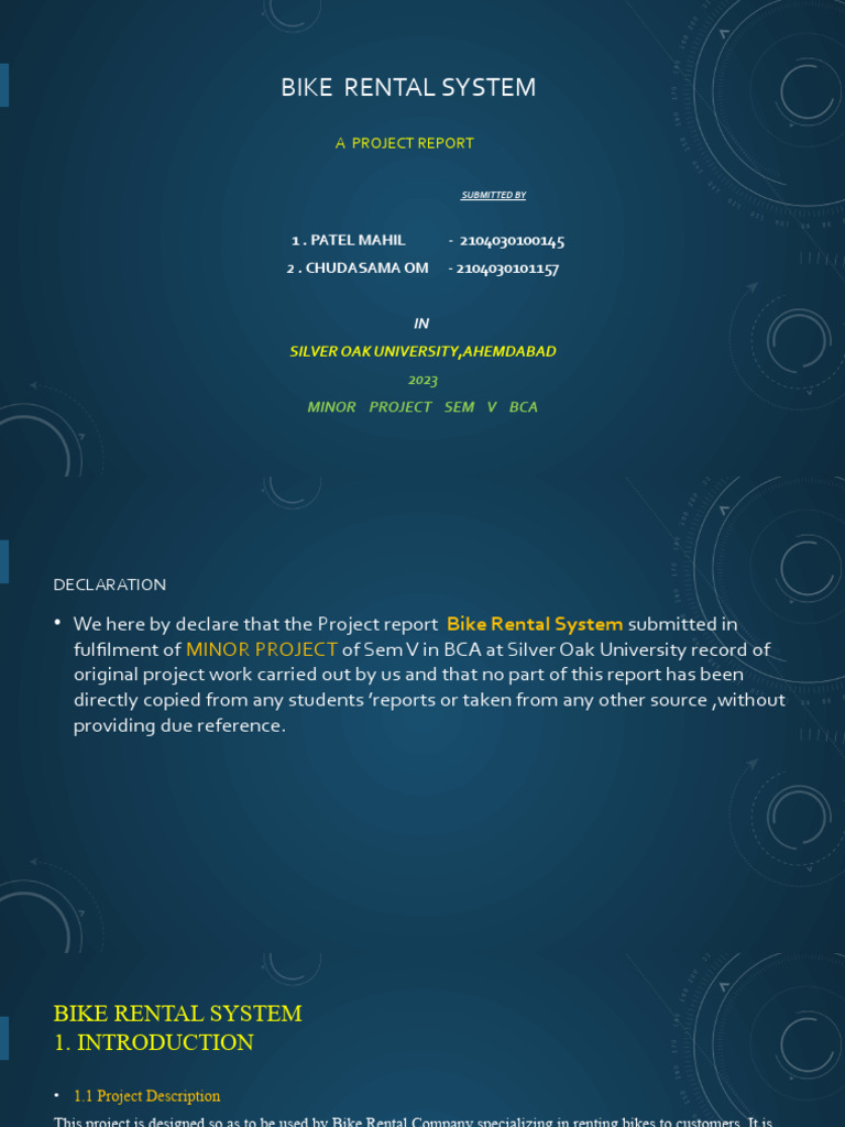 Bike Rental System | Download Free PDF | System | Renting