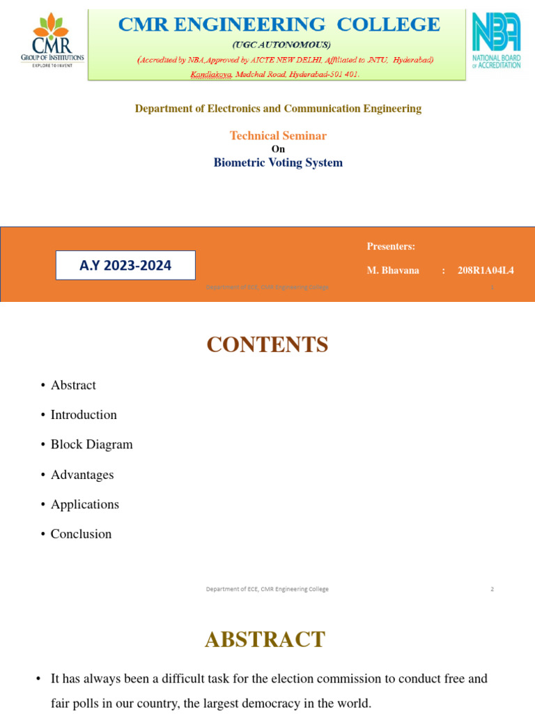 Technical Seminar L4 | PDF | Biometrics | Fingerprint