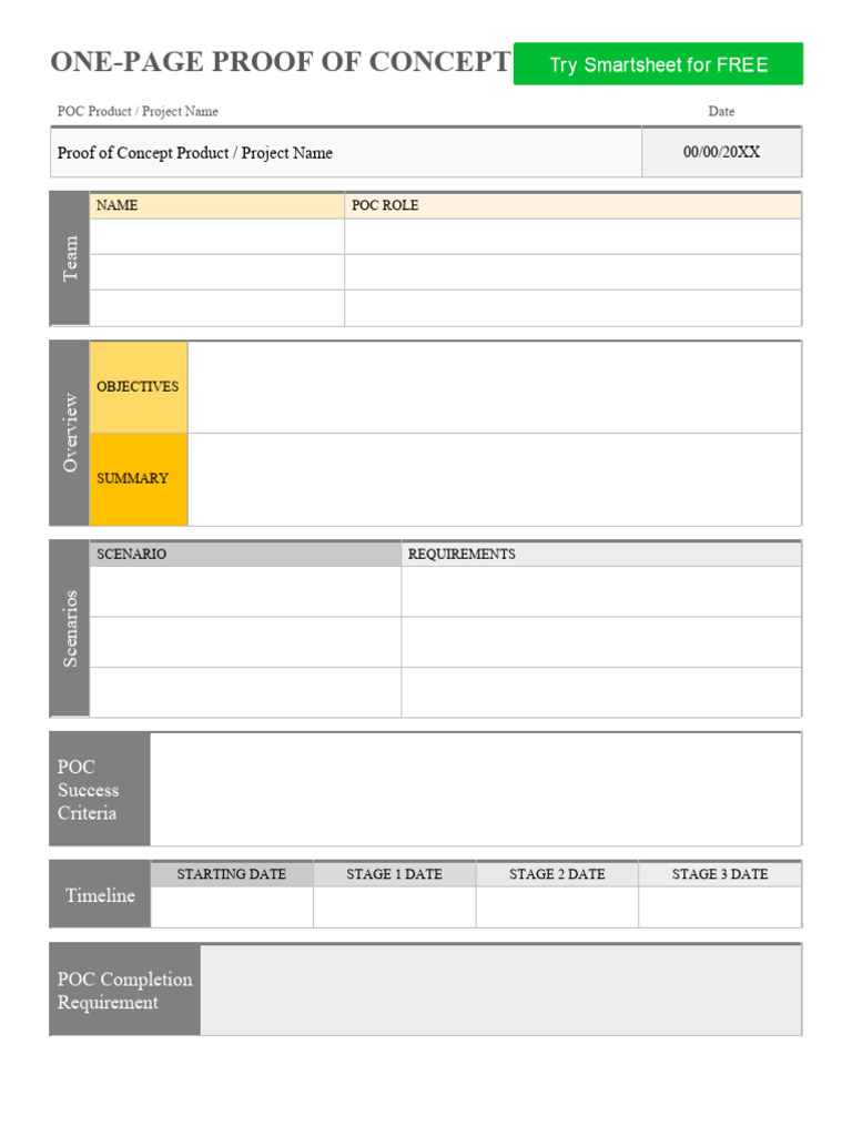 One-Page Proof of Concept Template | PDF | Technology & Engineering