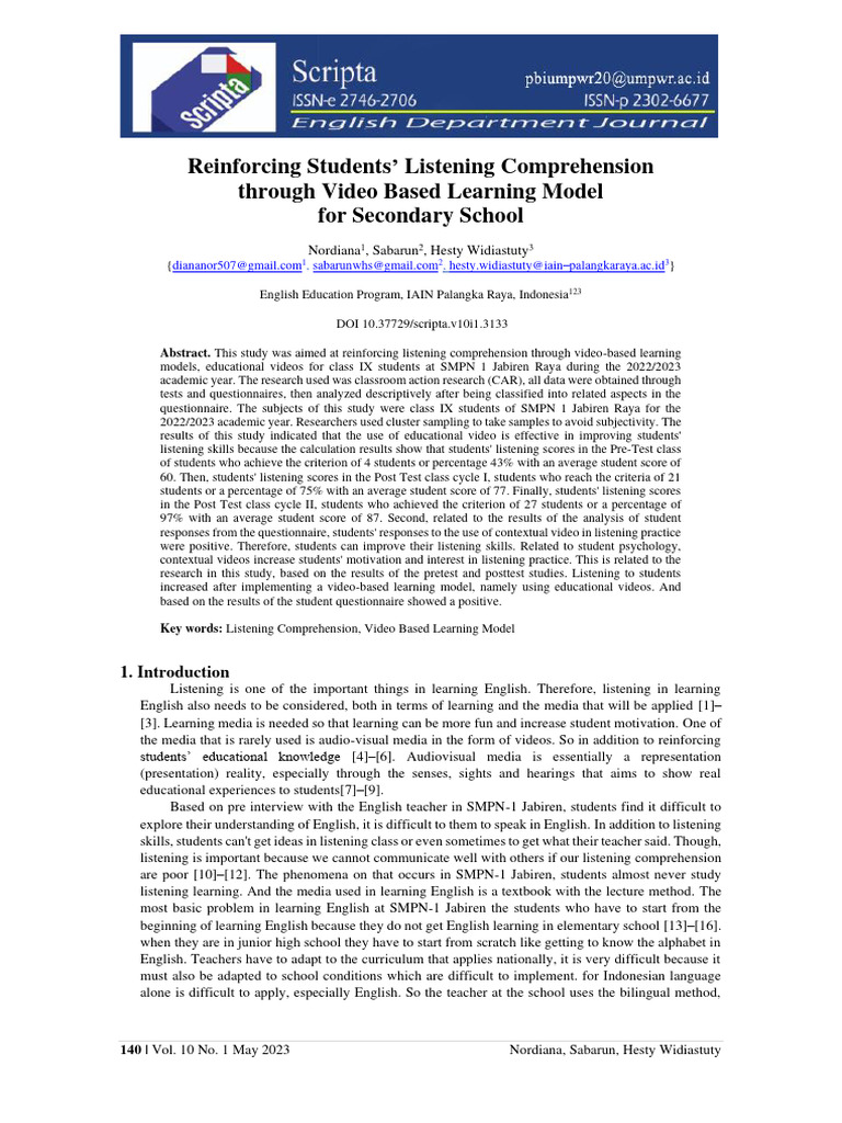 3133-Article Text-9633-1-10-20230618 | PDF | Learning | Action Research