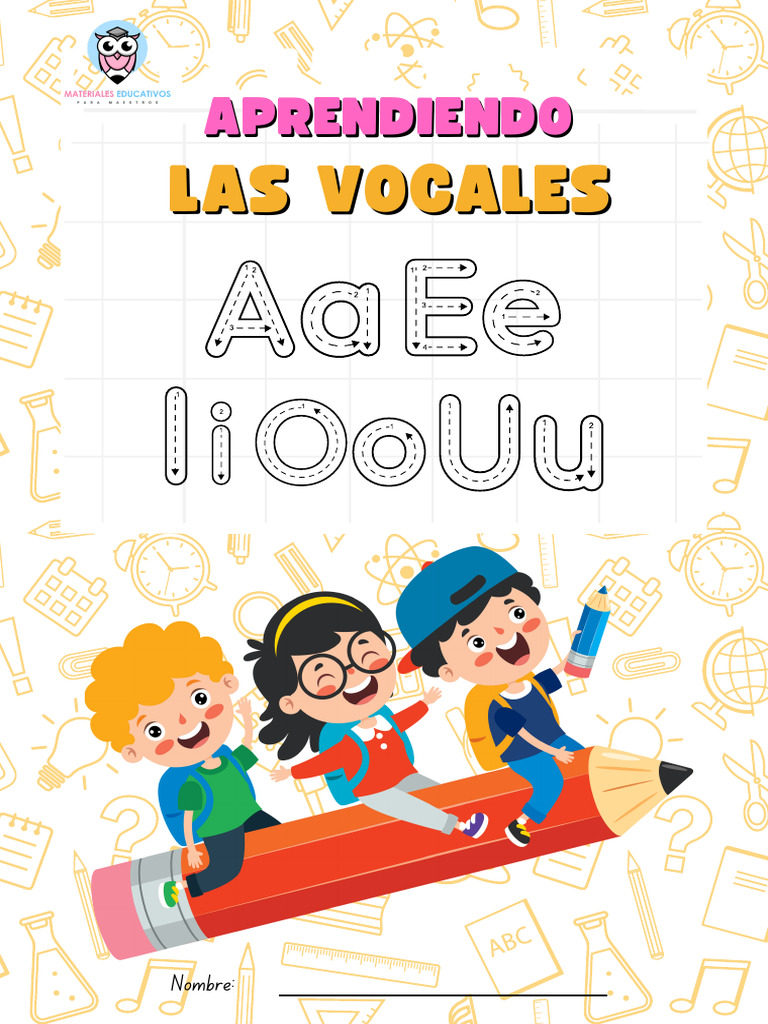 Vocales para imprimir y trazar | PDF