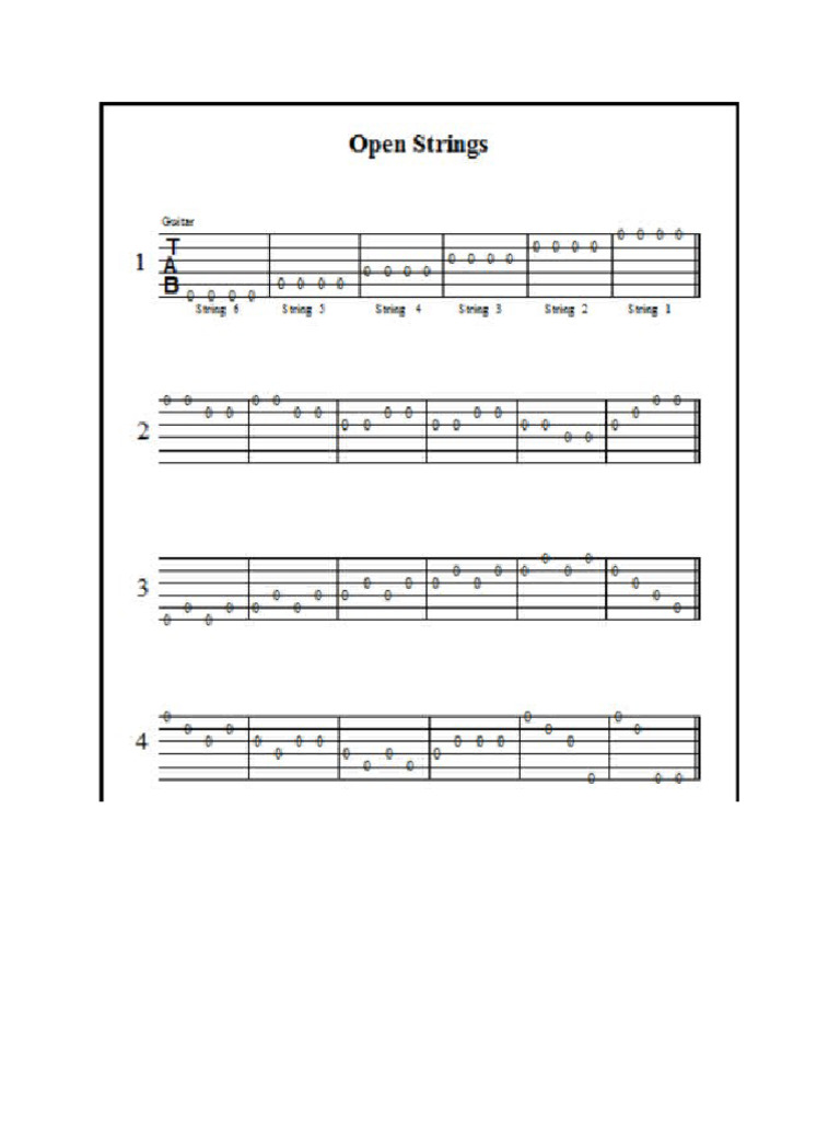Open String Tab | PDF