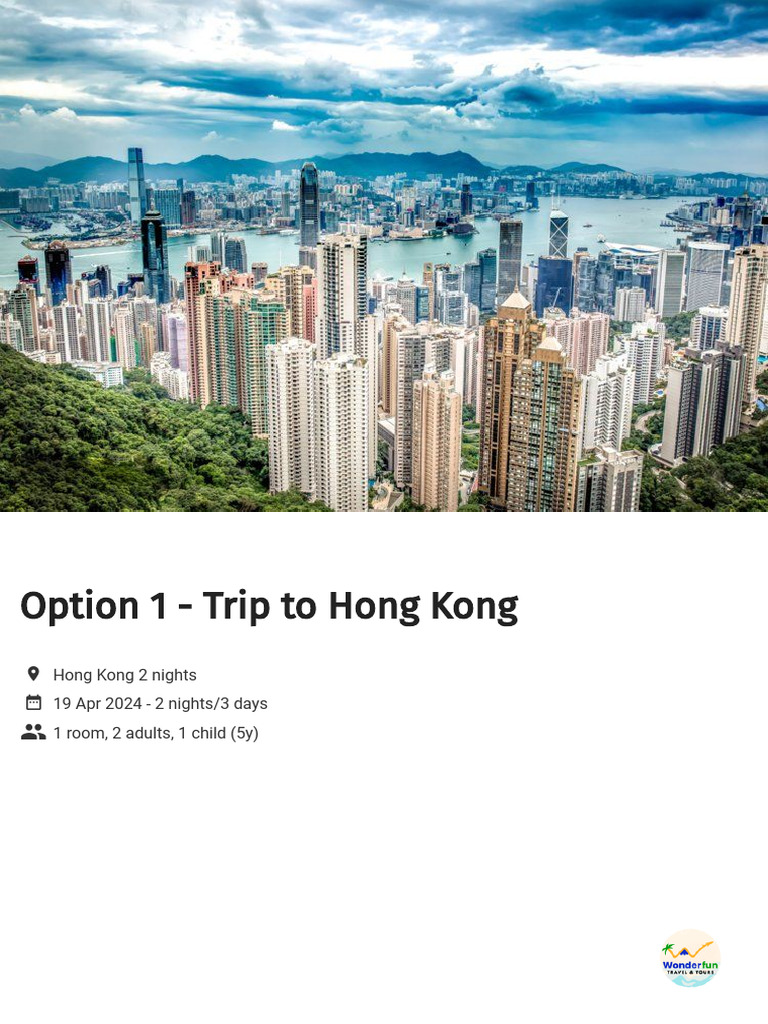 Hong Kong 2-Night Family Trip Package | PDF