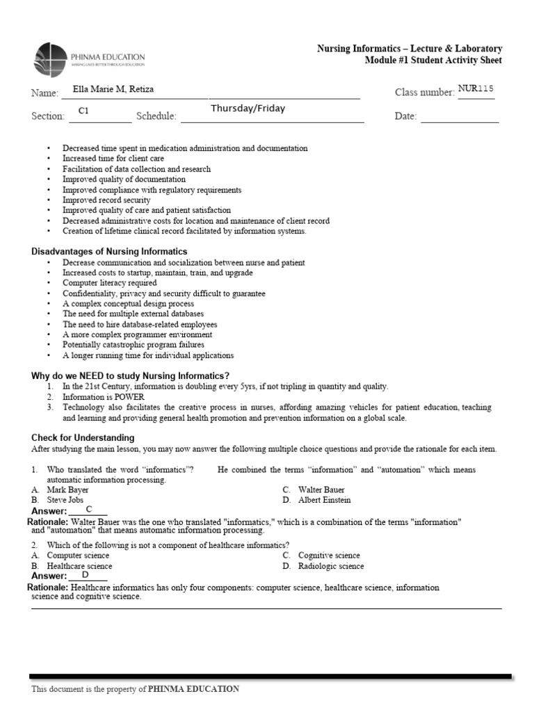Nursing Informatics Overview and Activities | PDF | Computers