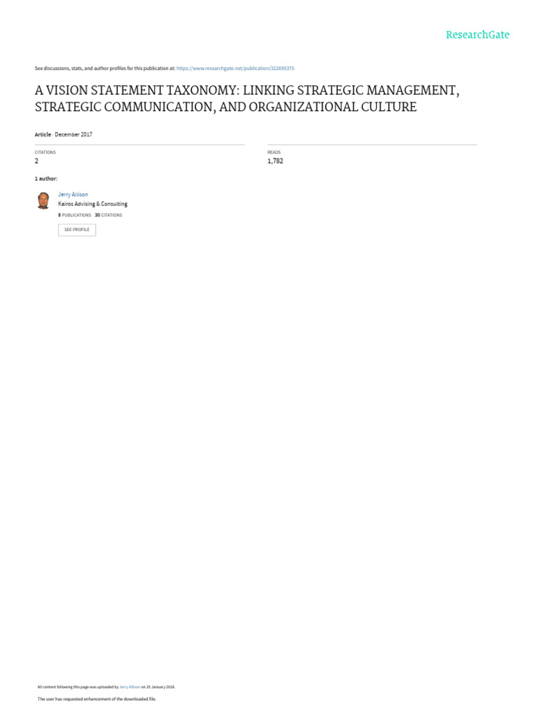 Vision Statement Taxonomy | PDF | Statistical Classification ...