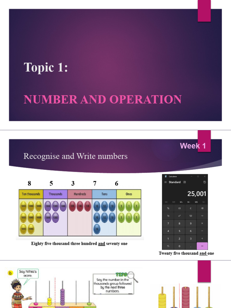 Topic 1 - Numbers and Operation - Year 4 (KSSR) | PDF | Numbers ...