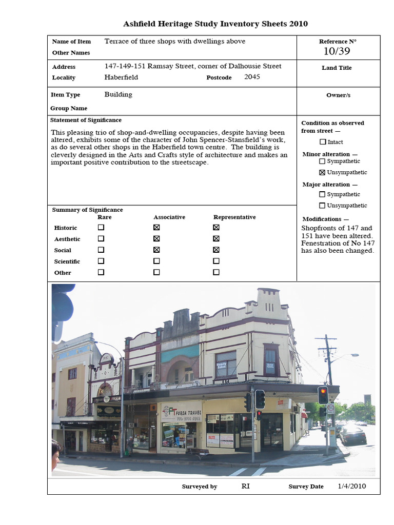 Historic Haberfield Shops & Dwellings | PDF | City Of Brisbane ...