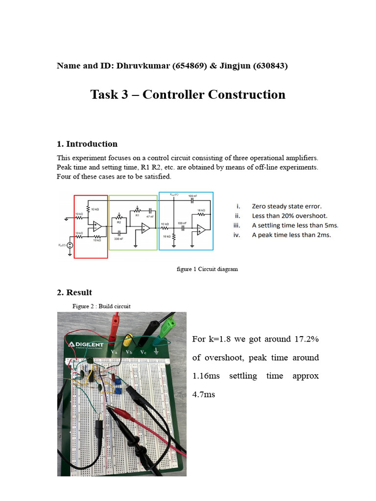 Task 3 Controller Construction 1 | PDF | Science & Mathematics