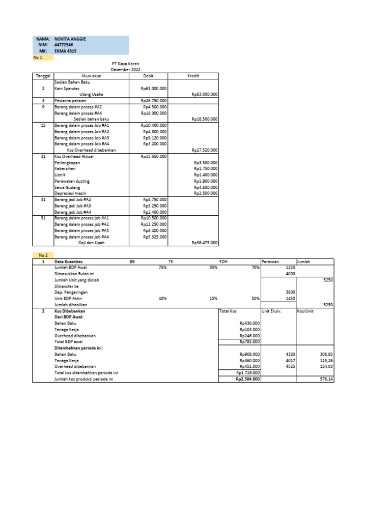 Tugas 2 - 044772546 - Novita Anggie - Ekma4315 | PDF