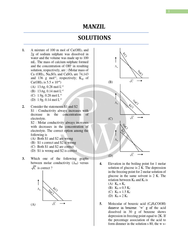Solutions - Practice Sheet | PDF