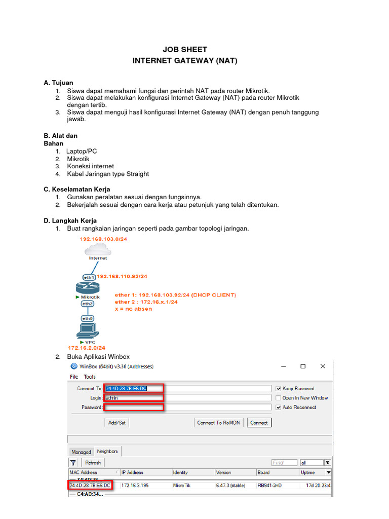 Job Sheet 07 Internet Gateway - Gede Maha Pradipta Senjaya - 07 | PDF ...