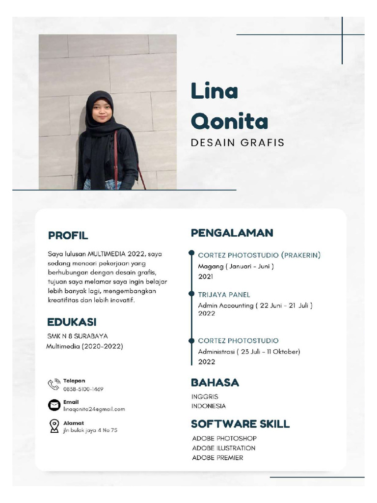 CV Lina Qonita | PDF