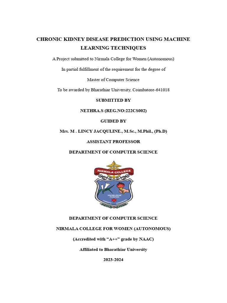 Chronic Kidney Disease Prediction Using Machine Learning Techniques ...