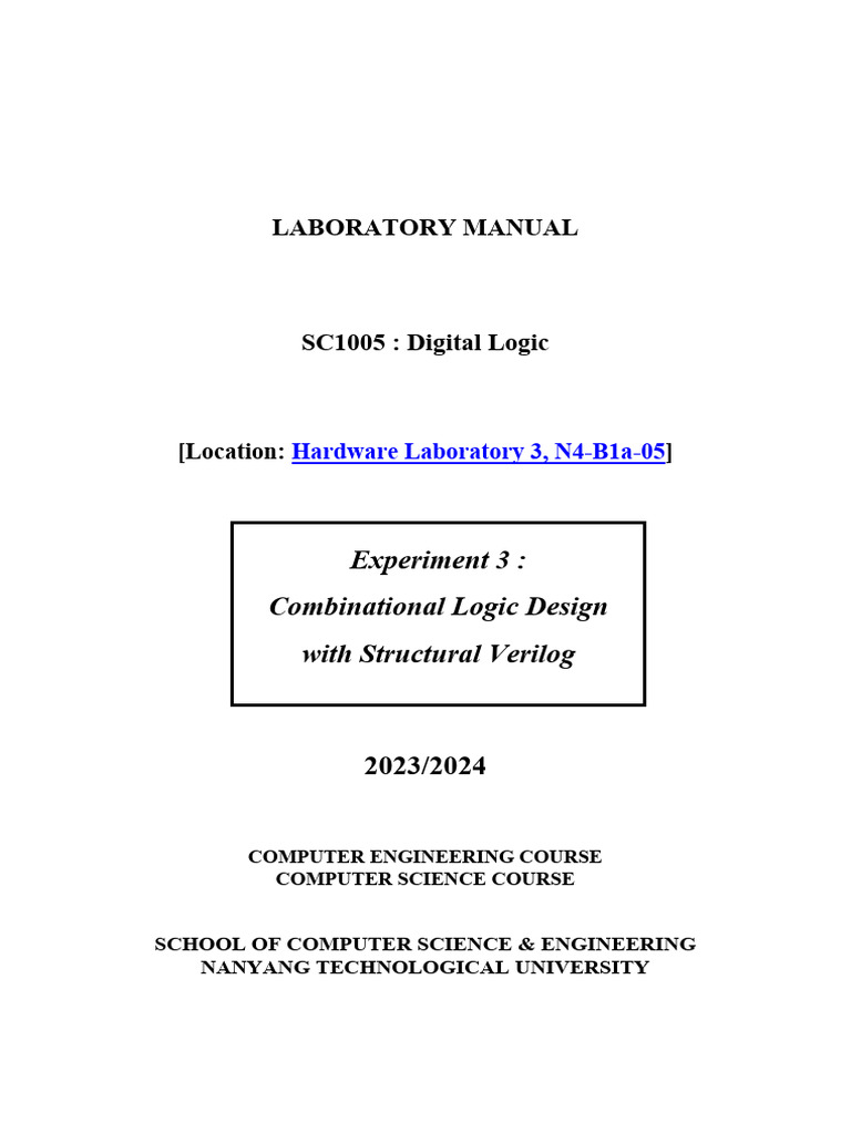 Lab3 Manual Pdf Field Programmable Gate Array Logic Synthesis 2772
