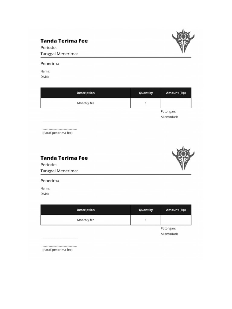 Tanda Terima Fee | PDF