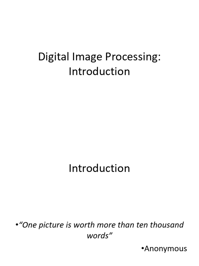 DIP UNIT 1 | PDF | Digital Image | Image