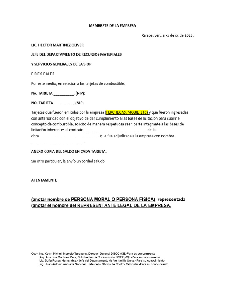 Redaccion Tarjetas | PDF | Negocios | Finanzas y dinero