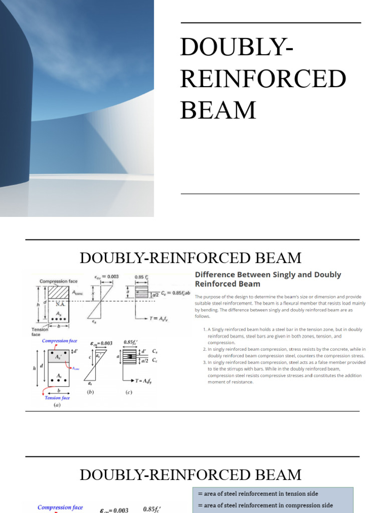 Doubly Reinforced Beam | PDF Doubly Reinforced Beam | PDF