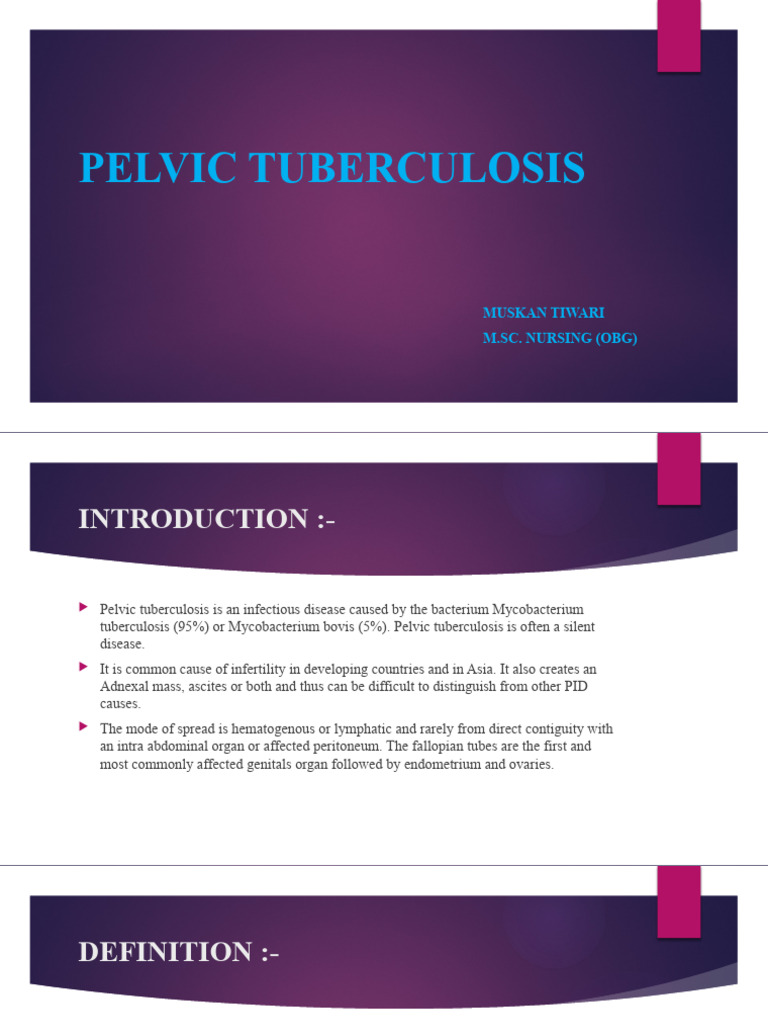Overview of Pelvic Tuberculosis | PDF | Self-Improvement | Wellness