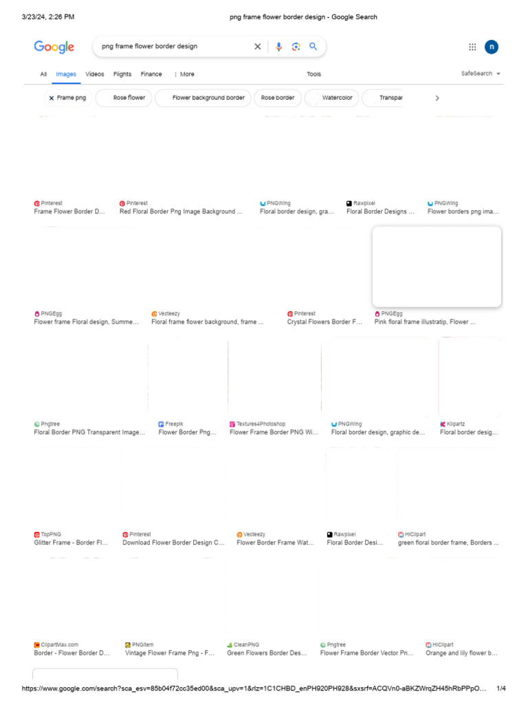 PNG Frame Flower Border Design5 | PDF | Communication Design | Vision