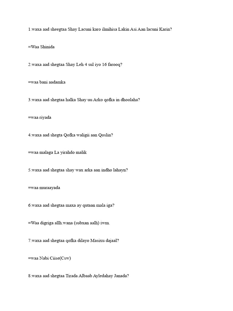 Suaalo Halxiraale | PDF