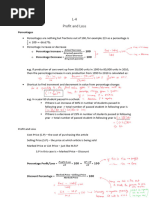 Cost Price and Selling Price Formulas | PDF