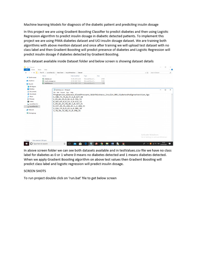 Screens | PDF | Diabetes | Logistic Regression