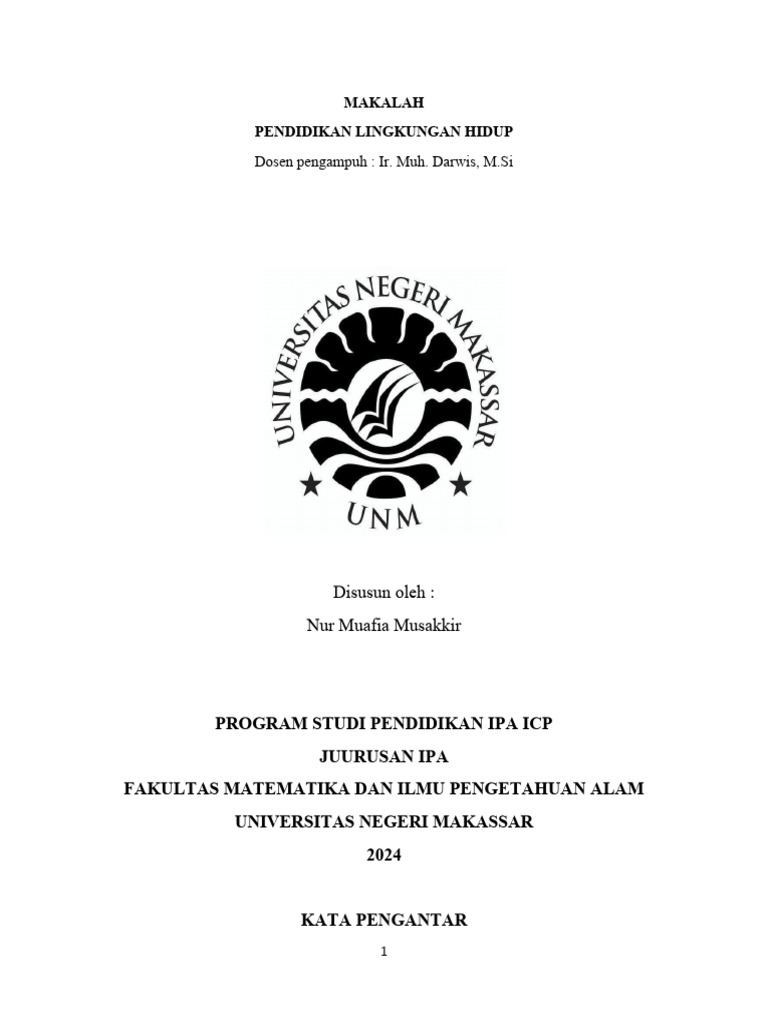 Tugas Makalah Pendidikan Lingkungan Hitup | PDF | Karier & Perkembangan | Kesehatan Holistik