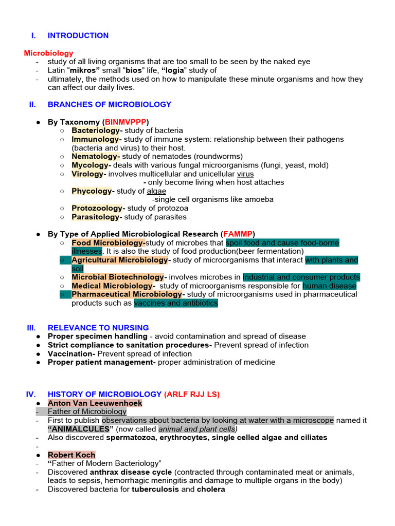 MC3 Notes | PDF | Cell (Biology) | Bacteria