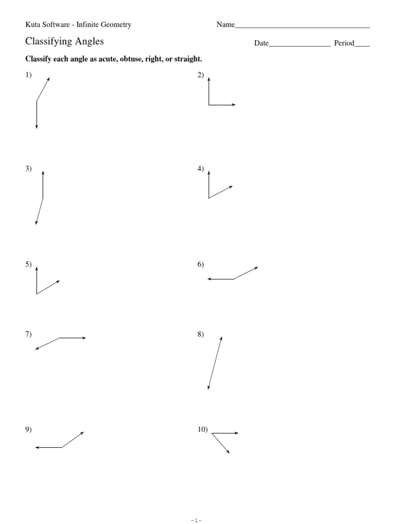 2 Classifying Angles | Download Free PDF | Angle | Probability And ...
