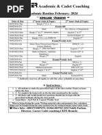 ACS Varsity - GST Admission Private Batch 2025 Routine PCMB | PDF | Verb | Grammar