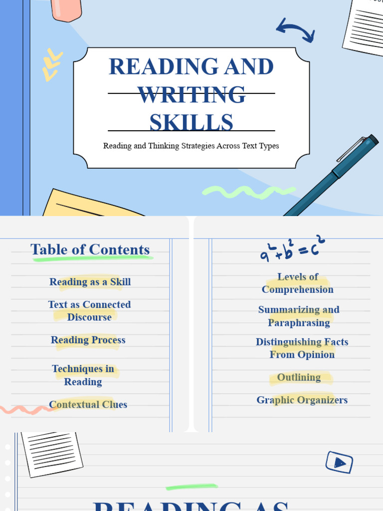 Reading and Thinking Strategies Across Text Types | PDF | Reading Comprehension | Cognition