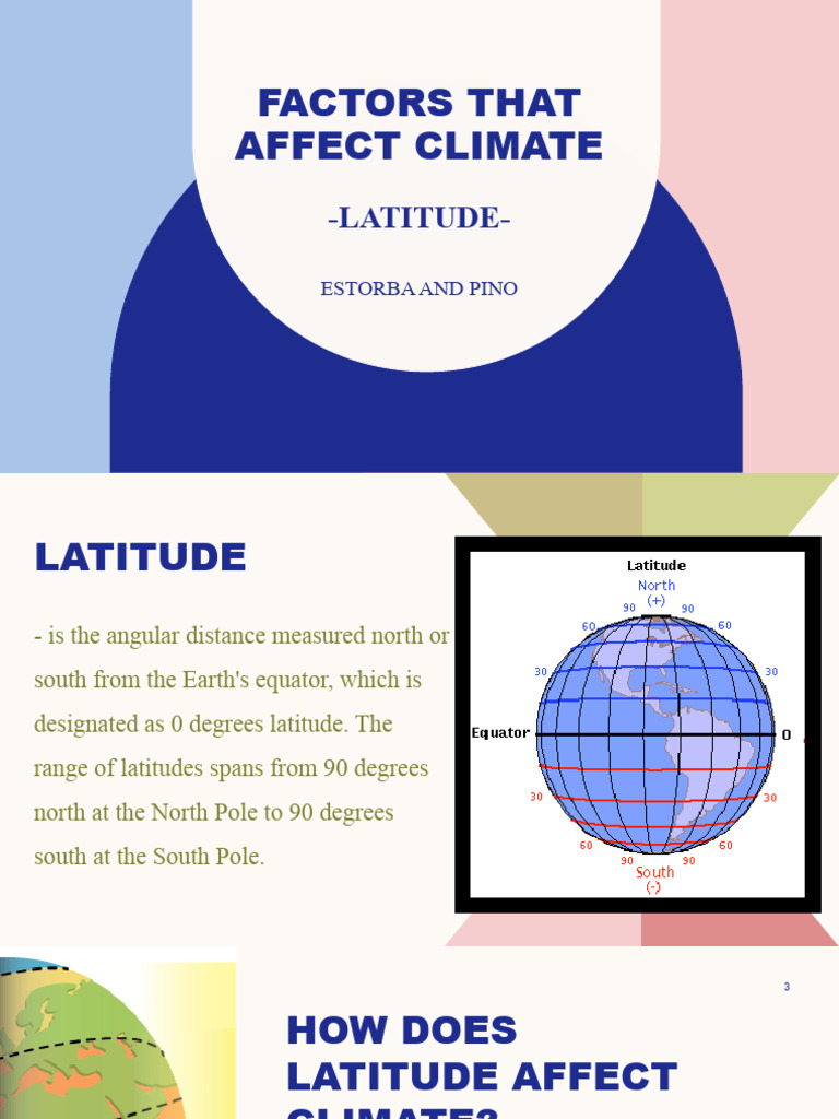 Factors That Affect Climate - Latitude | PDF | Equator | Climate