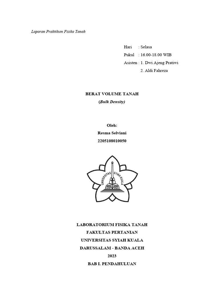 Praktikum Bulk Density Tanah | PDF | Sains & Matematika