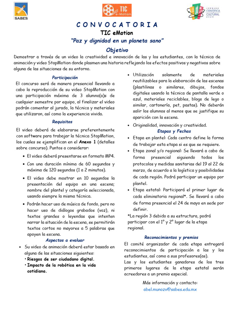 TIC - 2024 Concurso Semana Cientifica y Cultural 2024 | PDF | Juegos y ...