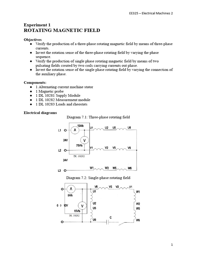 Synchronous Machine Experiment | PDF