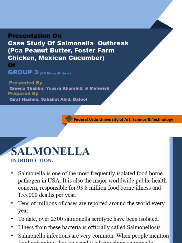 Salmonella Outbreak Case Study | PDF