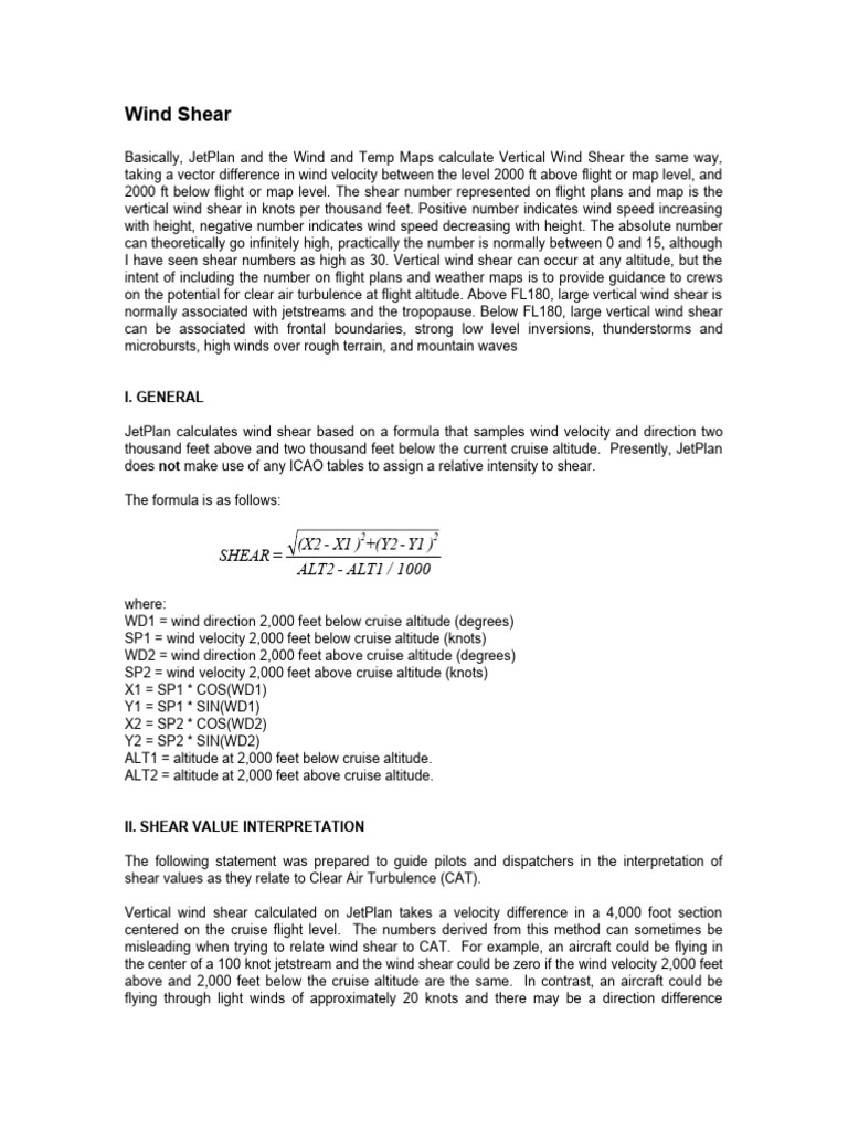 Wind Shear | Download Free PDF | Wound | Atmospheric Thermodynamics