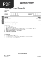 Cambridge Primary Checkpoints - Specimen Papers | PDF