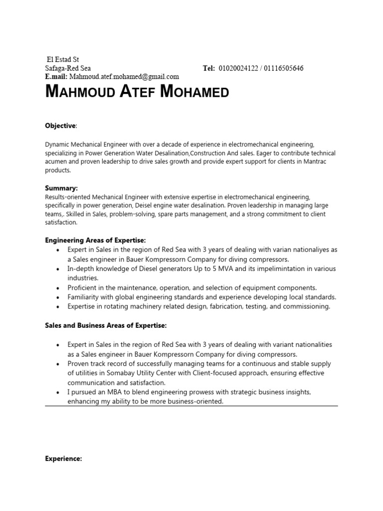 M Atef-Cv | Download Free PDF | Engineering