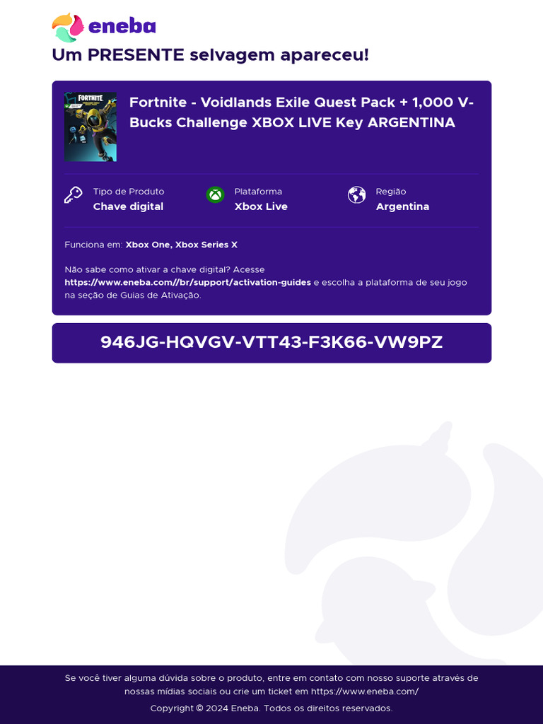 Fortnite - Voidlands Exile Quest Pack + 1,000 V-Bucks Challenge XBOX ...