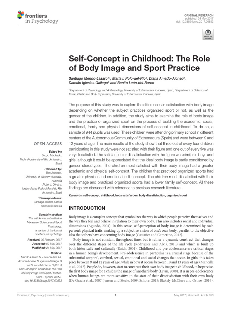The Role of Body Image in Self Concept | Download Free PDF | Body Image ...