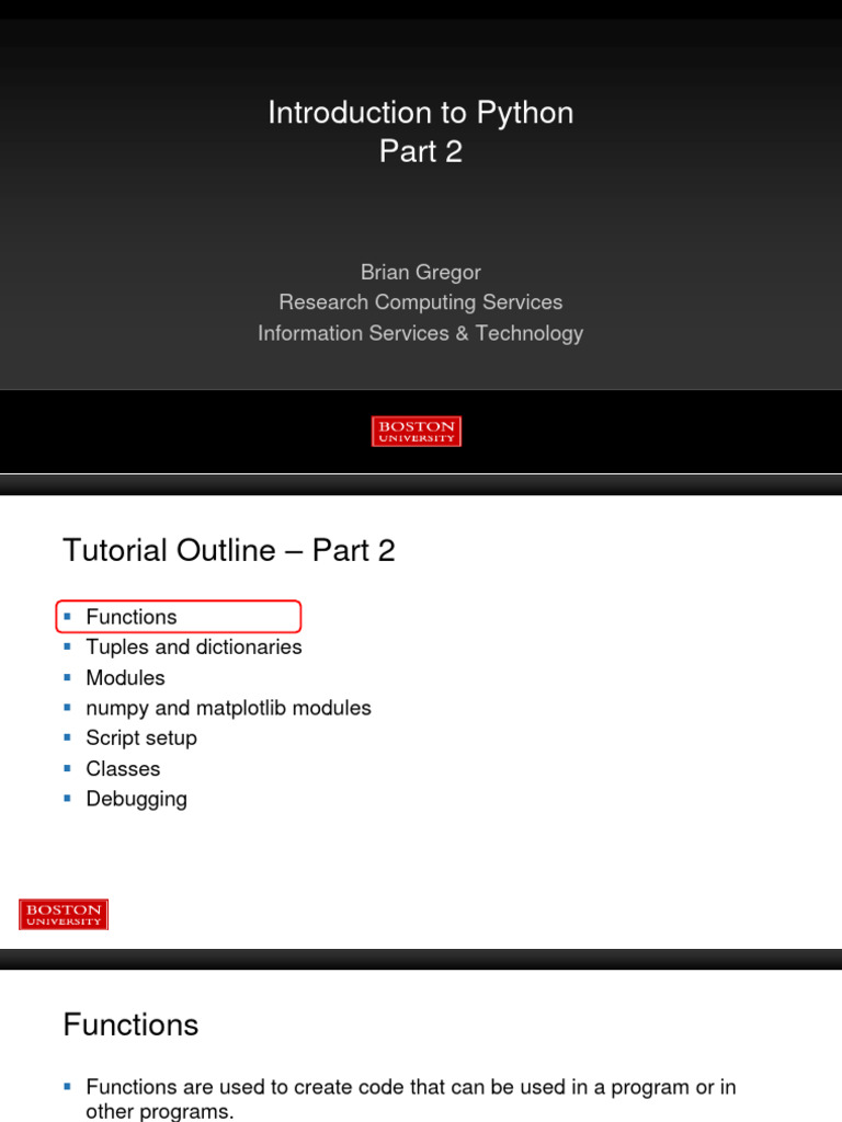 Intro To Python Part 2 | PDF
