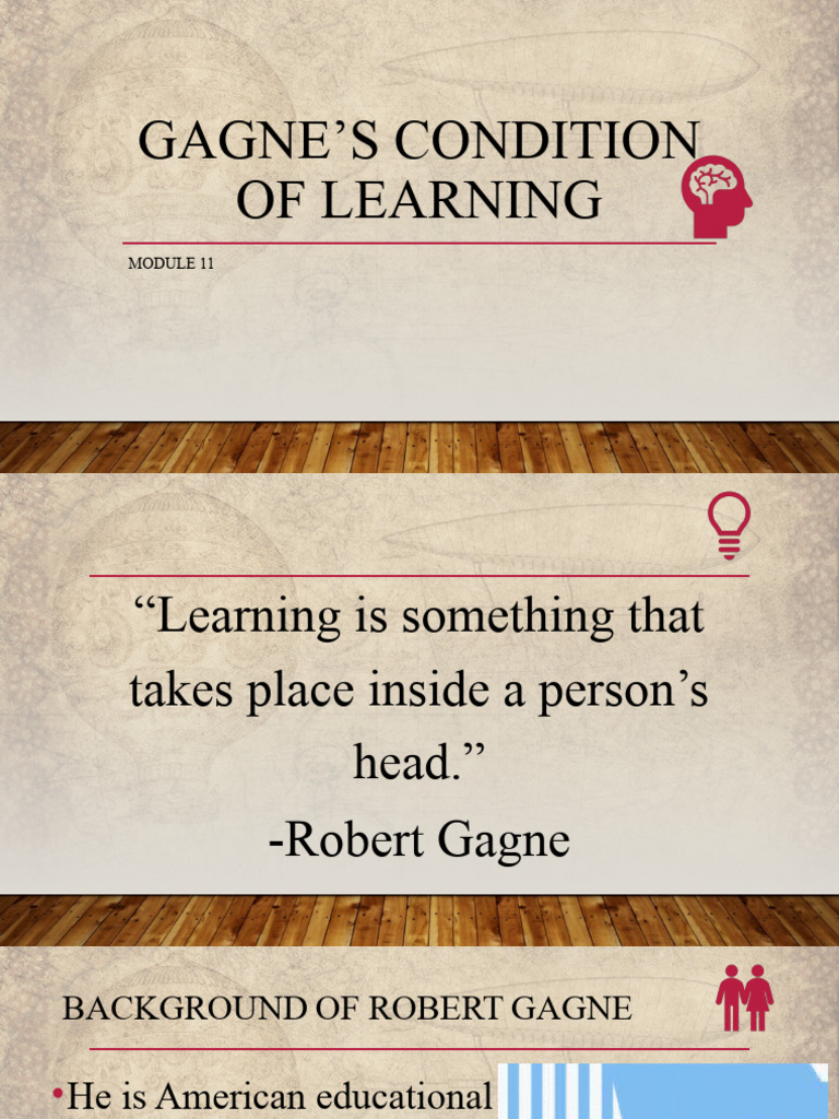 Gagne's Conditions of Learning Explained | PDF | Learning | Attitude ...