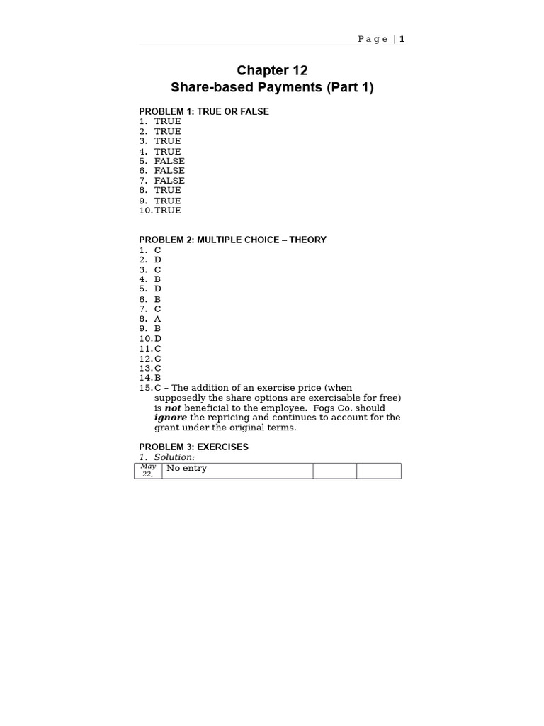 Sol Man Chapter 12 Share Based Payments Part 1 2021 - Compress | PDF ...